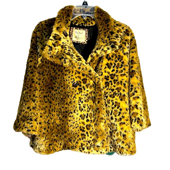 Free People | Jackets & Coats | Free People Kate Leopard Print Faux Fur ...